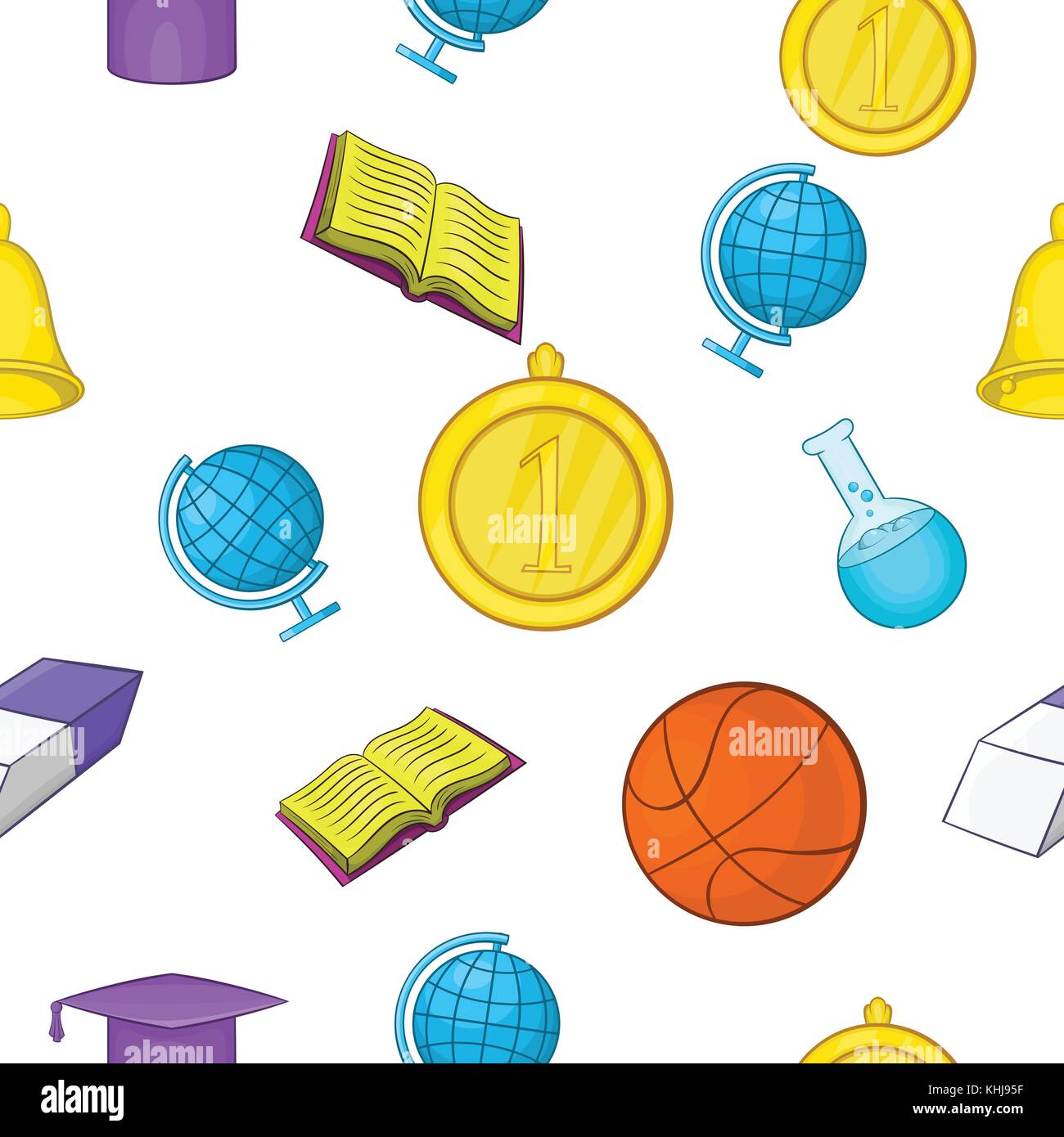 School pattern, cartoon style Stock Vector Image & Art - Alamy