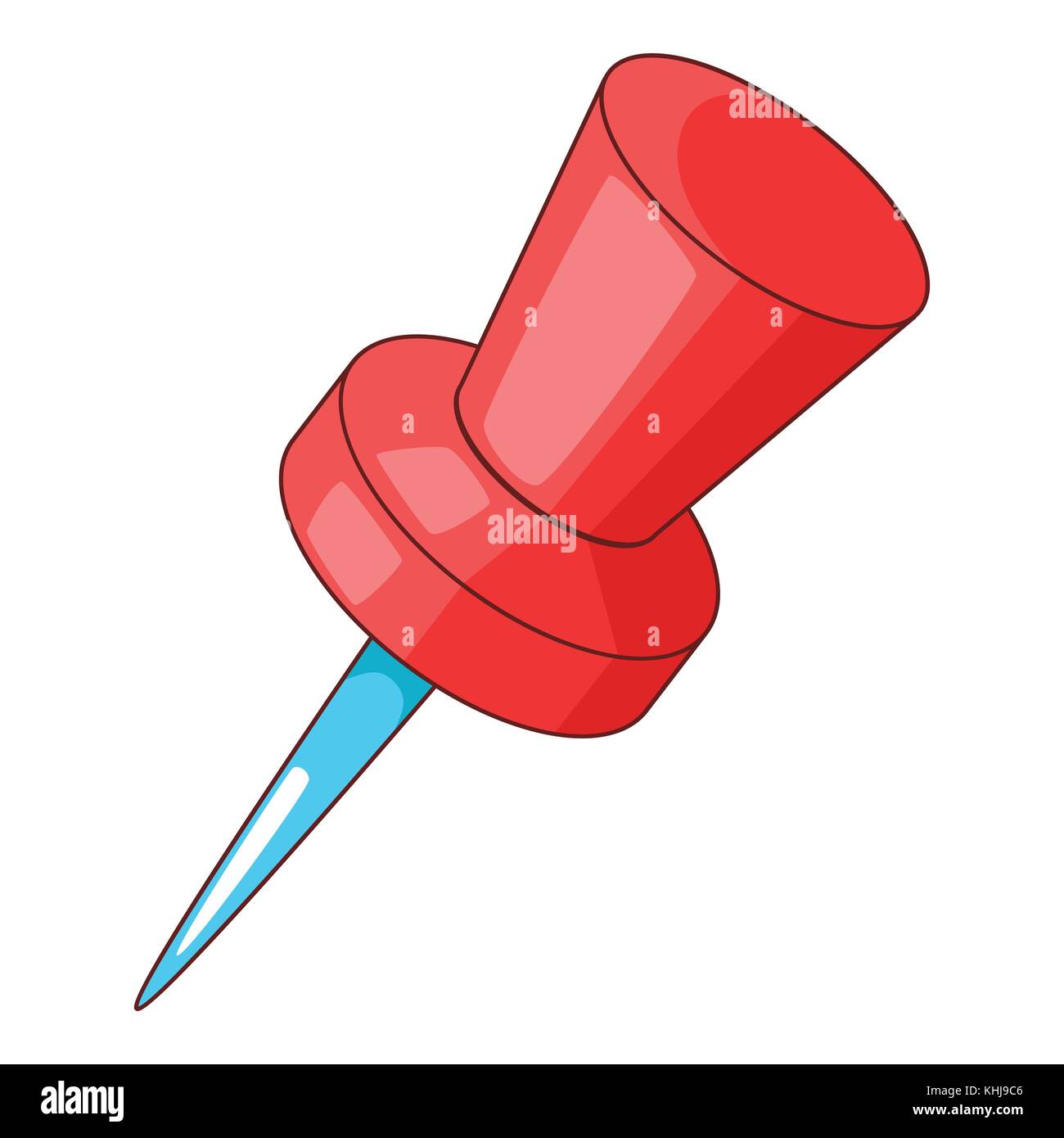 Pin icon, cartoon style Stock Vector Image & Art - Alamy