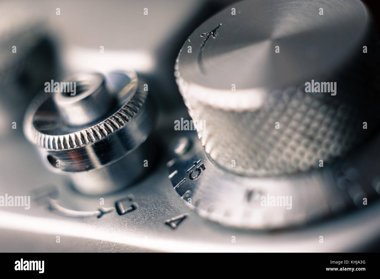 Macro of old retro film camera Stock Photo - Alamy