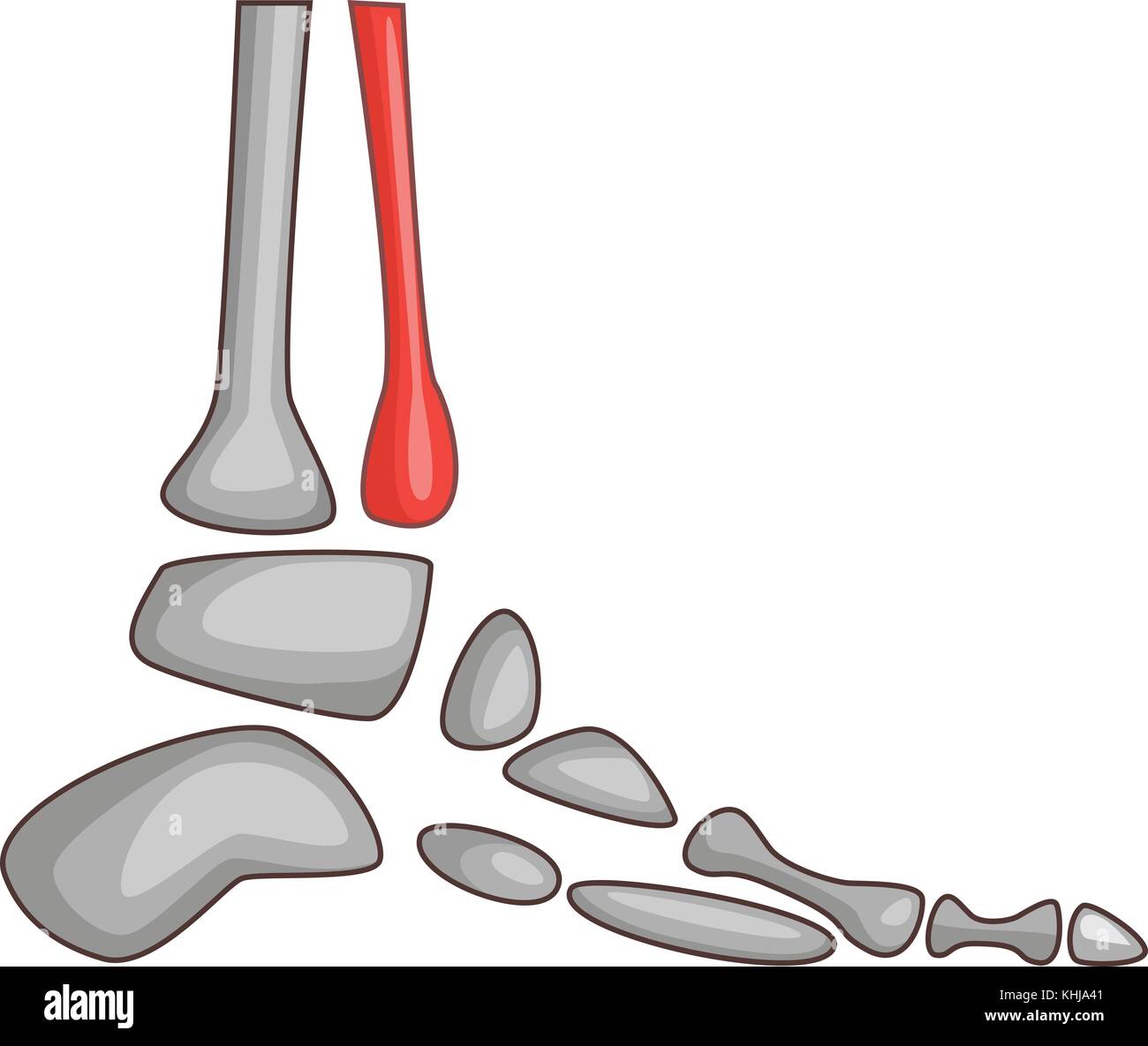 Ankle pain icon, cartoon style Stock Vector Image & Art - Alamy