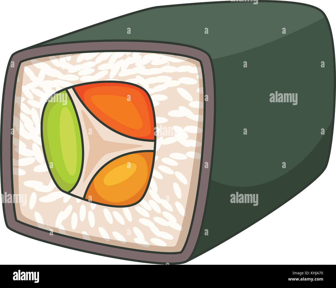Japan sushi roll icon, cartoon style Stock Vector Image & Art - Alamy