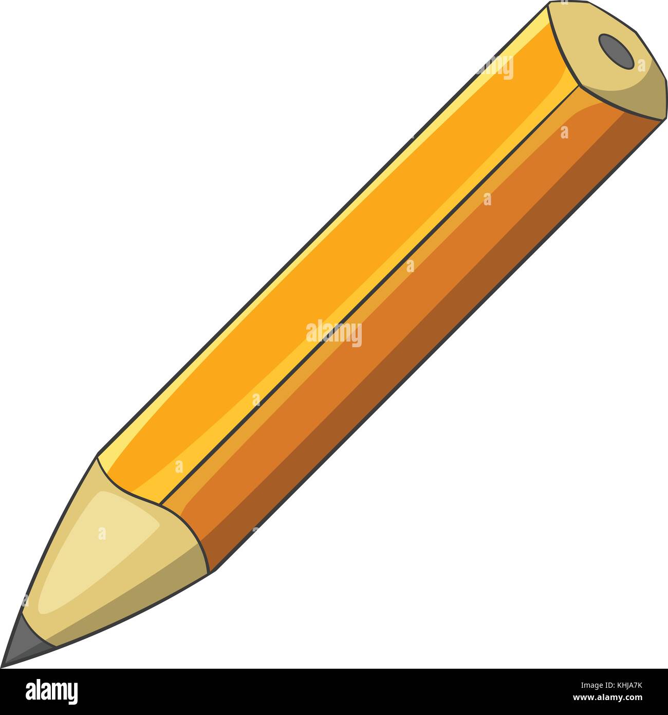 Yellow pencil icon, cartoon style Stock Vector Image & Art - Alamy