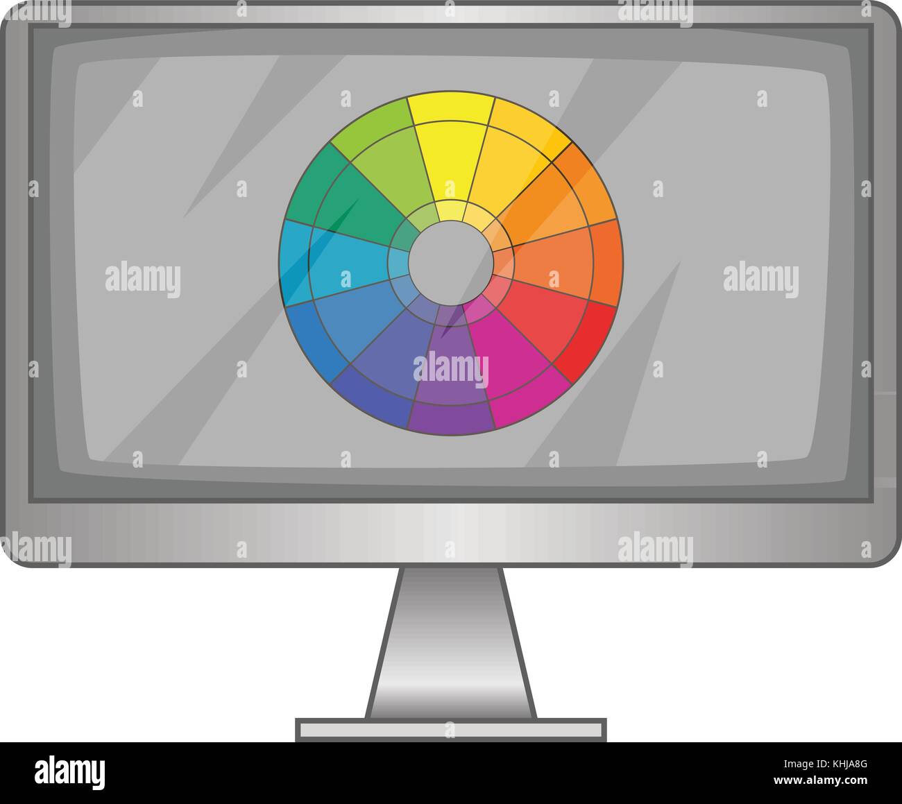 Computer monitor with color spectrum icon Stock Vector Image & Art - Alamy