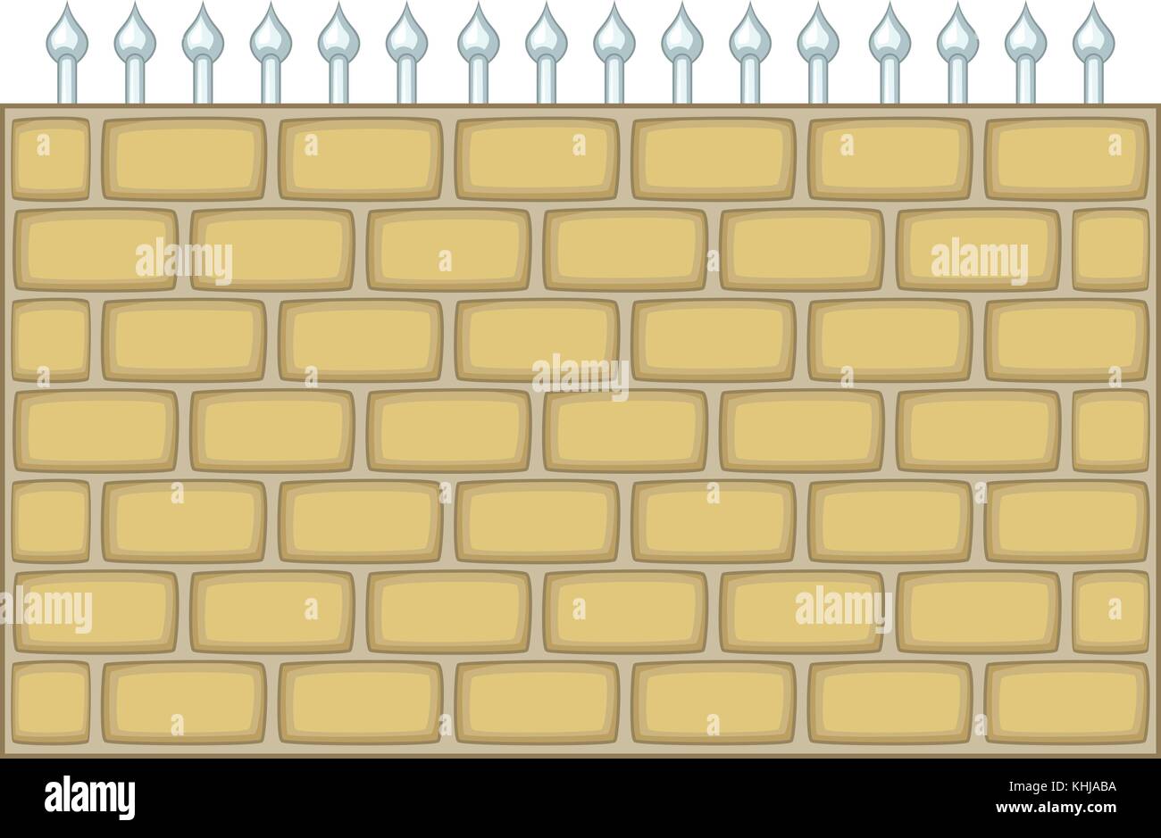 Brick metal fence icon Stock Vector Images - Alamy