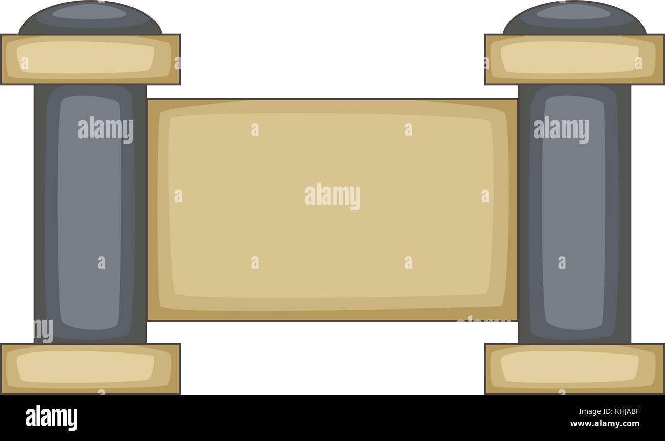 Concrete fence with stone pillars icon Stock Vector Image & Art - Alamy