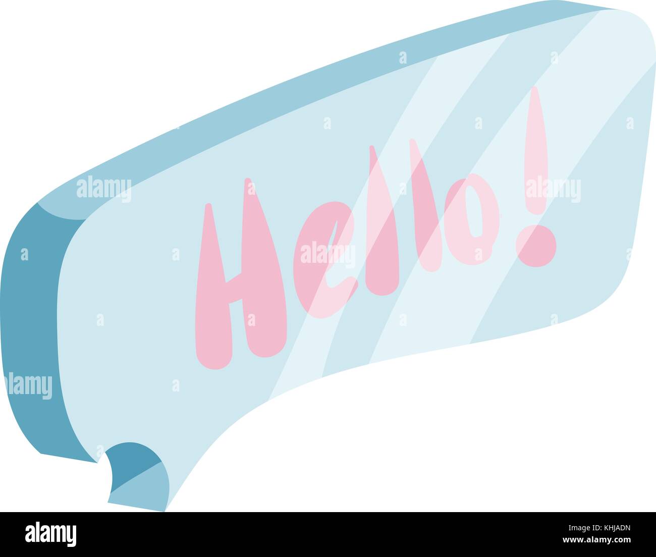 Speech bubble with Hello word icon, cartoon style Stock Vector Image ...