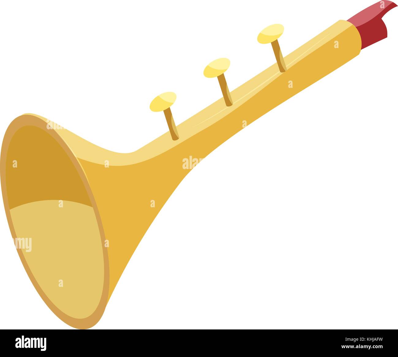 Cartoon Trumpet Instrument Music Wind Stock Photos & Cartoon Trumpet ...