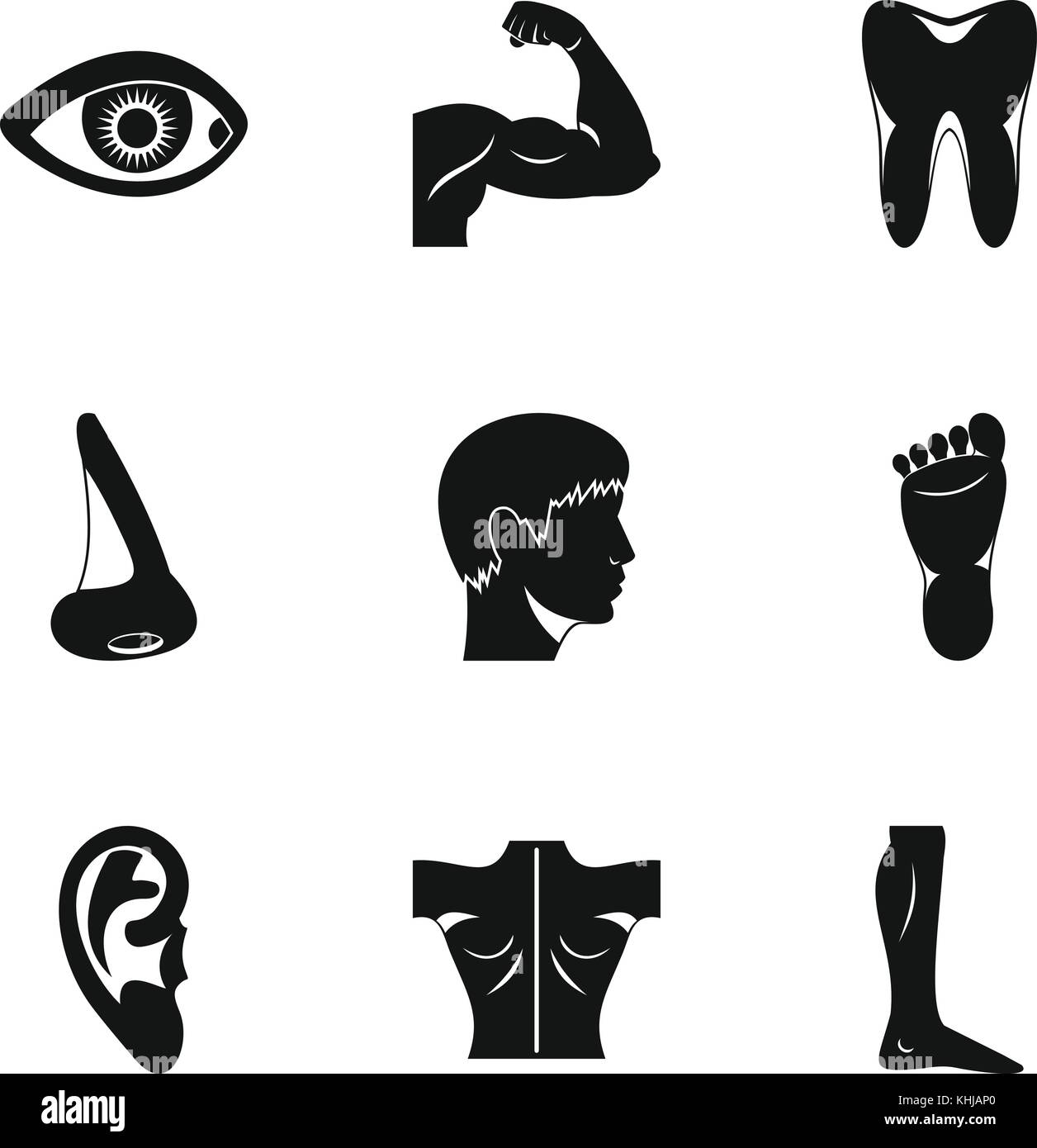Human body icons set, simple style Stock Vector Image & Art - Alamy