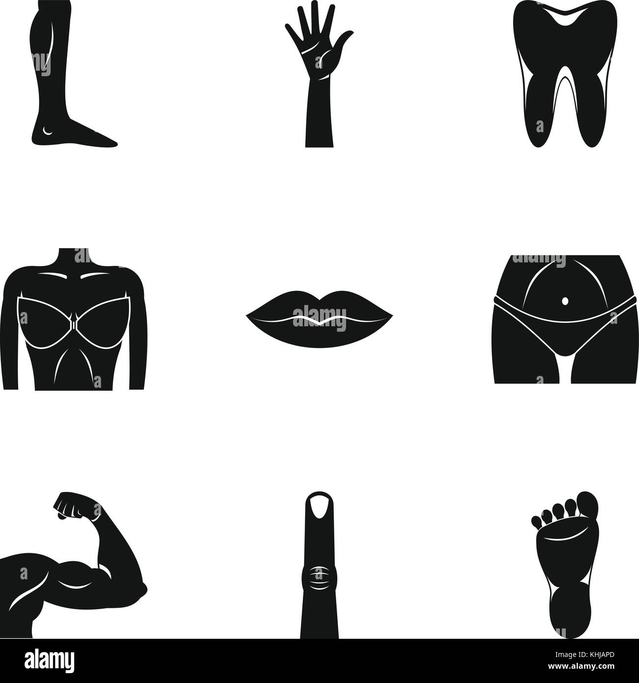 Human body icons set, simple style Stock Vector Image & Art - Alamy