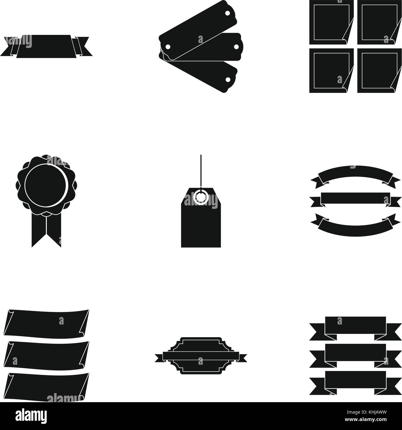 Tag icons set, simple style Stock Vector Image & Art - Alamy