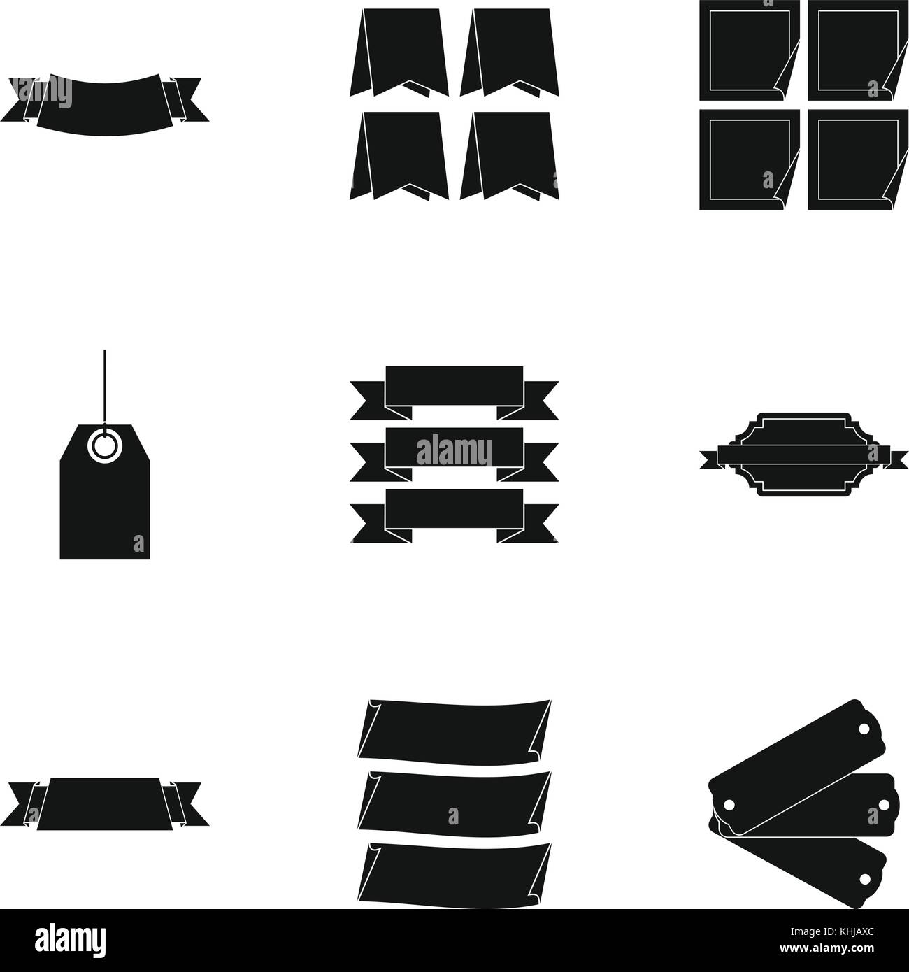 Sticker icons set, simple style Stock Vector Image & Art - Alamy