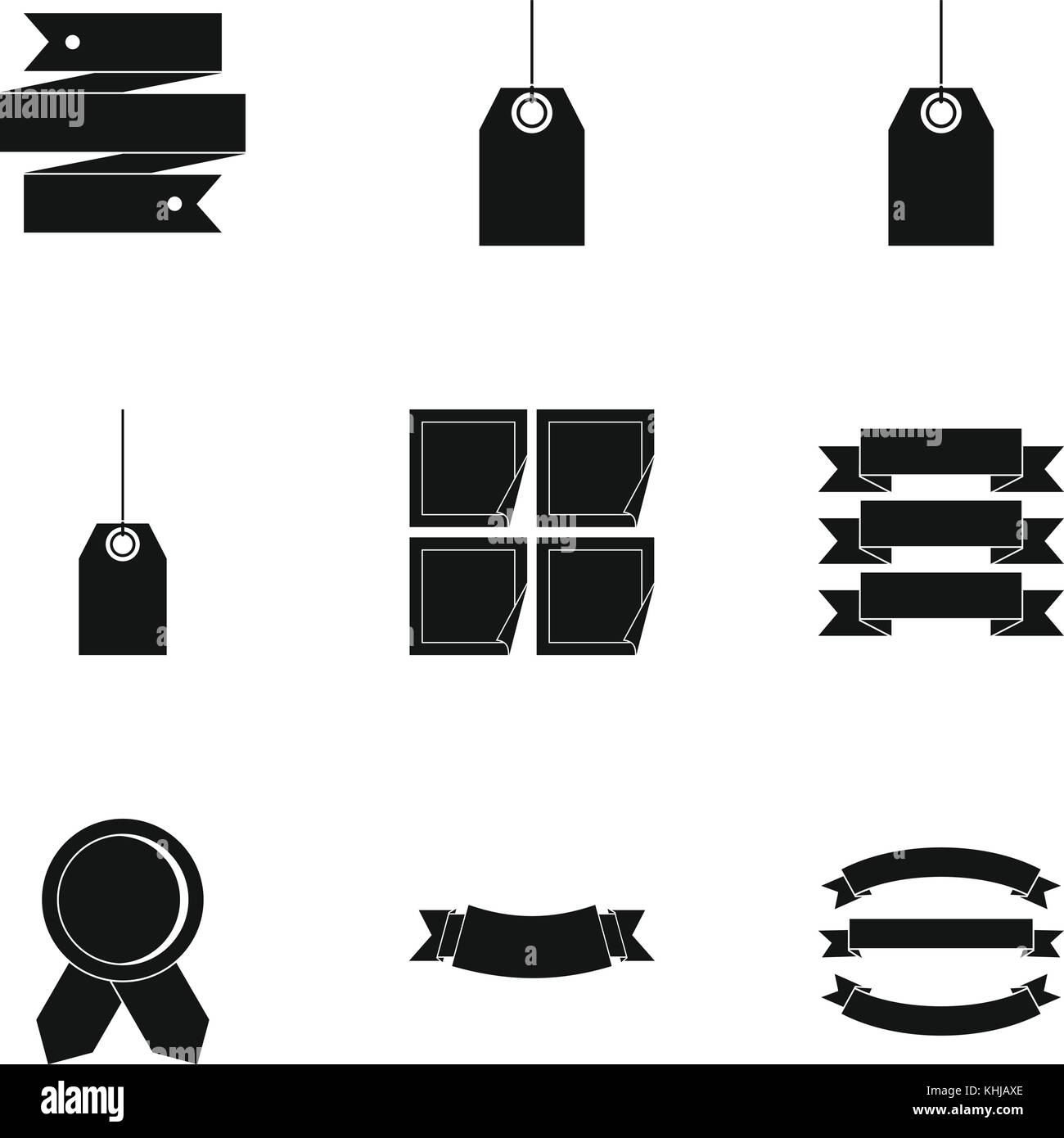 Badge icons set, simple style Stock Vector Image & Art - Alamy