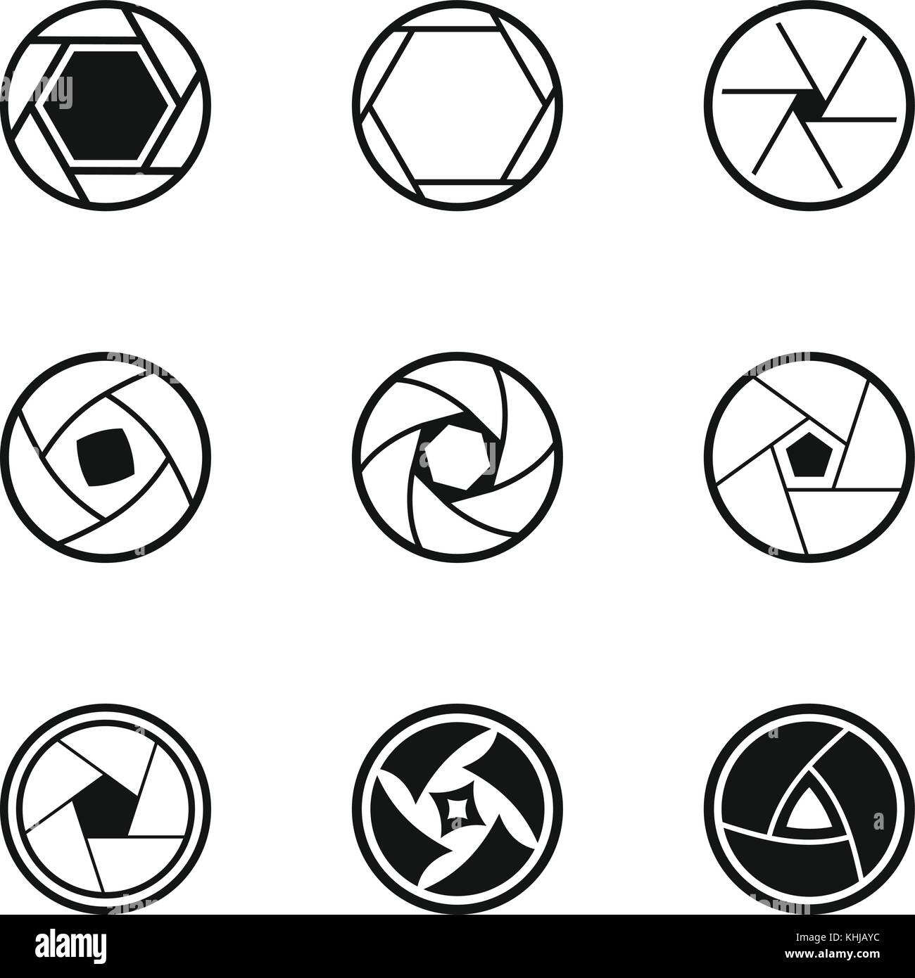 Types of aperture icons set, simple style Stock Vector Image & Art - Alamy