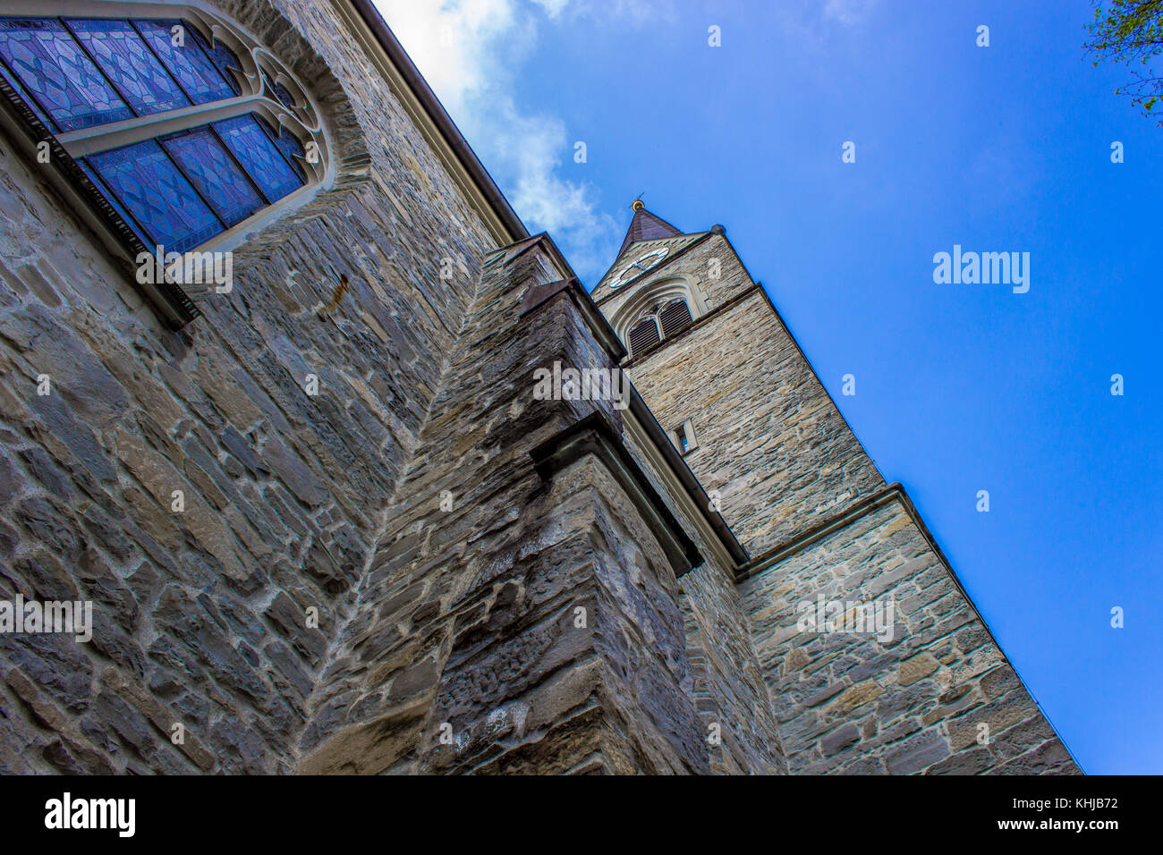 beautiful stone churche in Schwarzach in Vorarlberg, Austria Stock ...