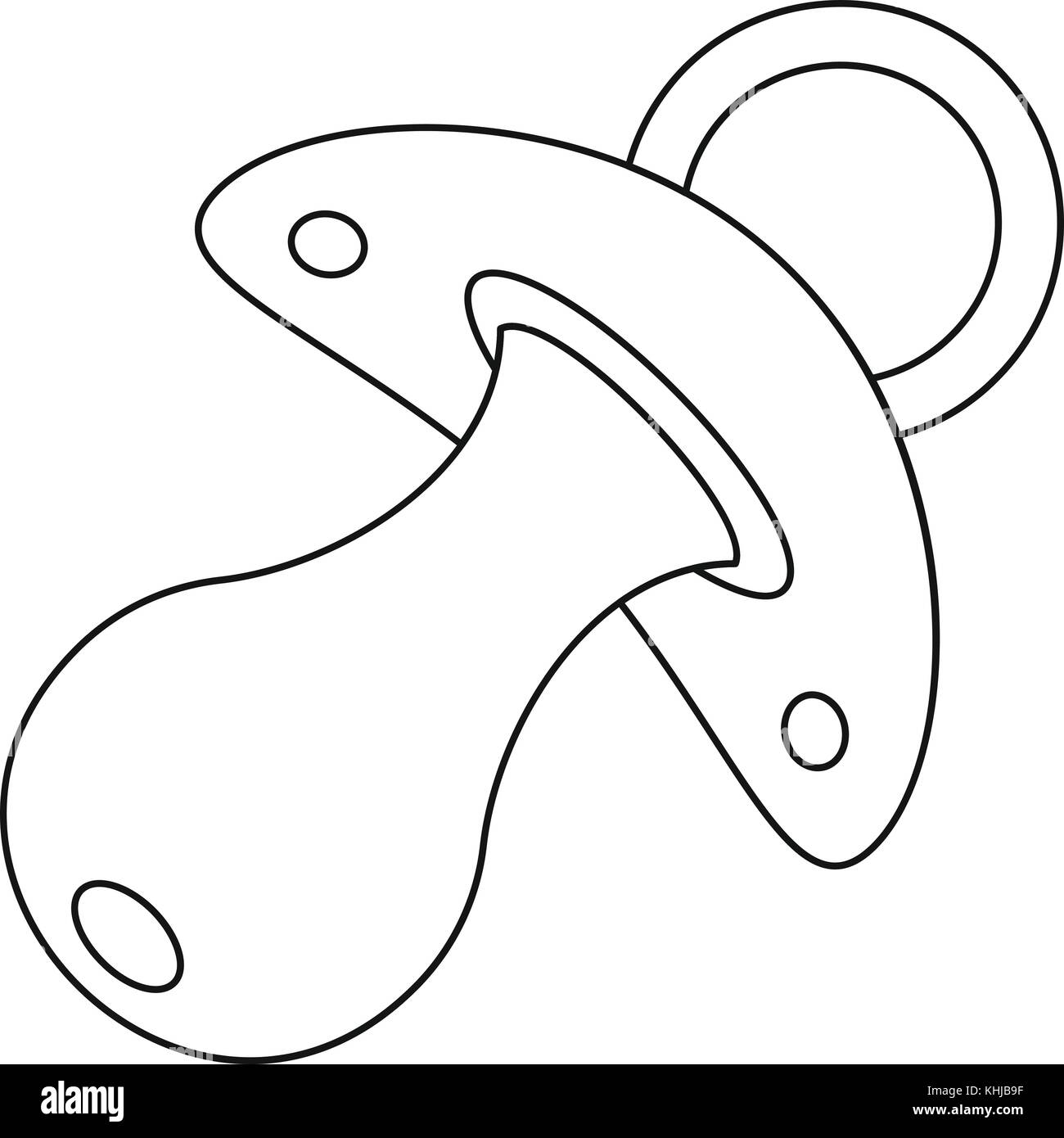 Baby dummy icon, outline style Stock Vector Image & Art - Alamy