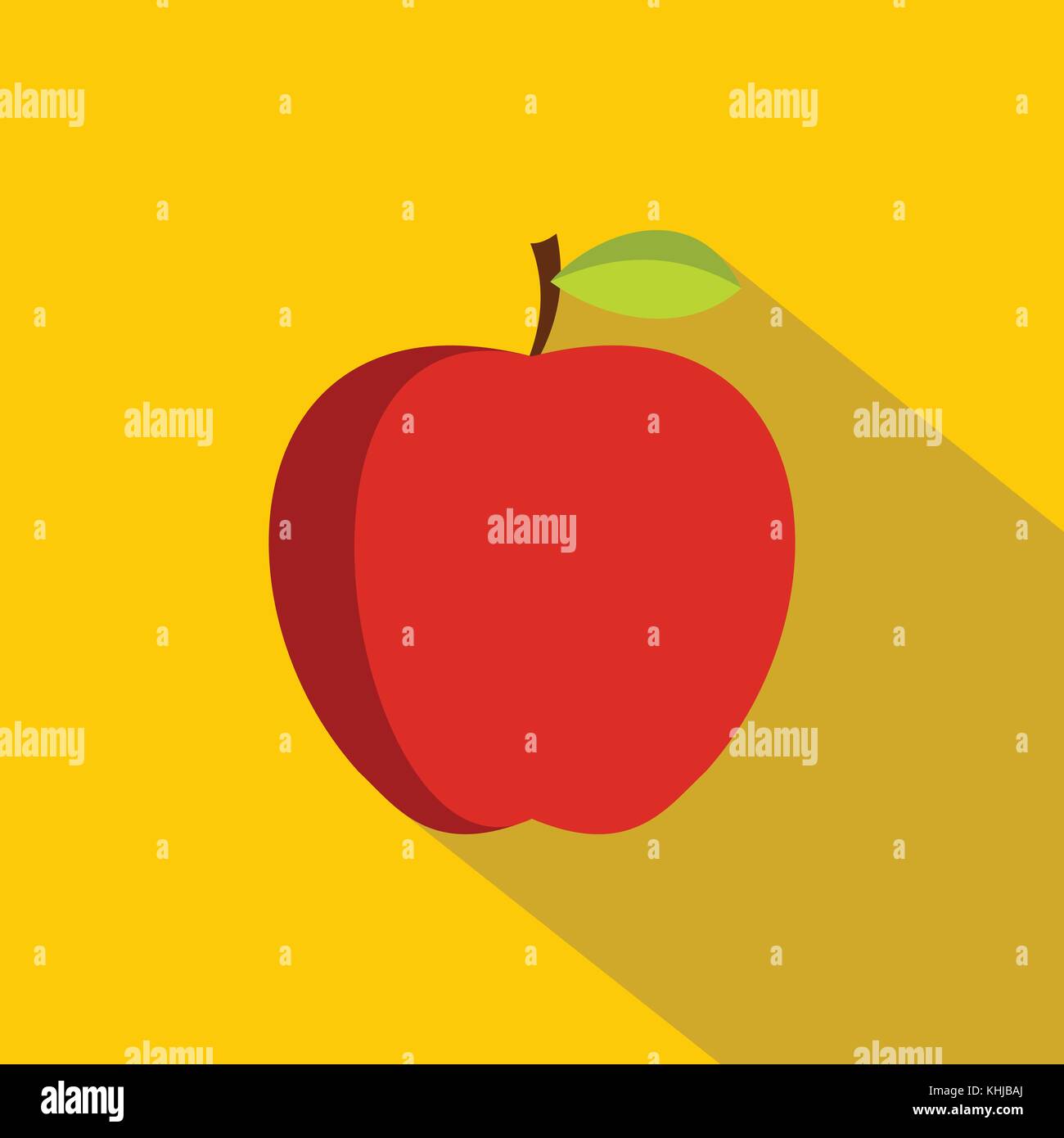 Apple icon, flat style Stock Vector Image & Art - Alamy