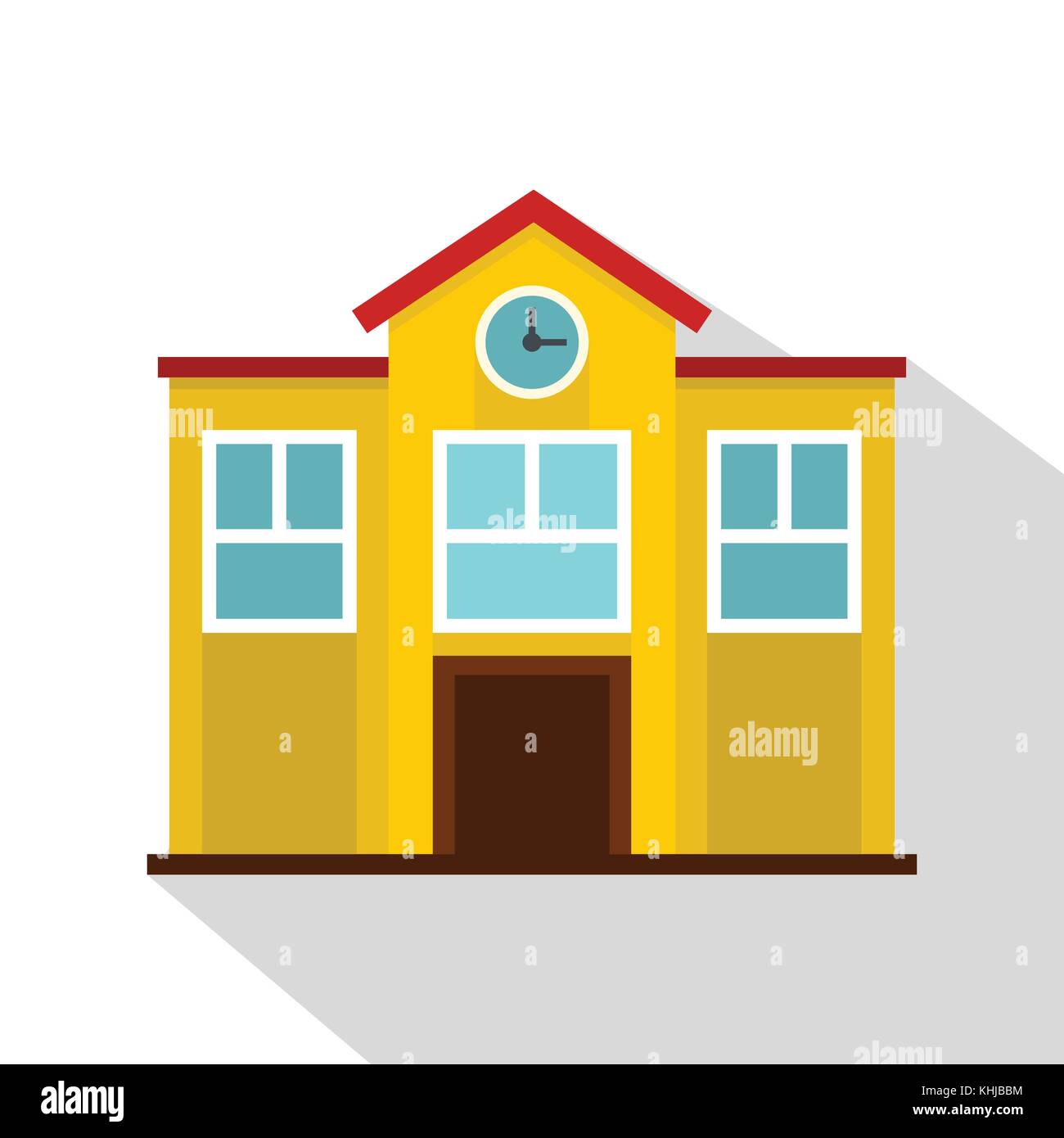 School icon, flat style Stock Vector Image & Art - Alamy