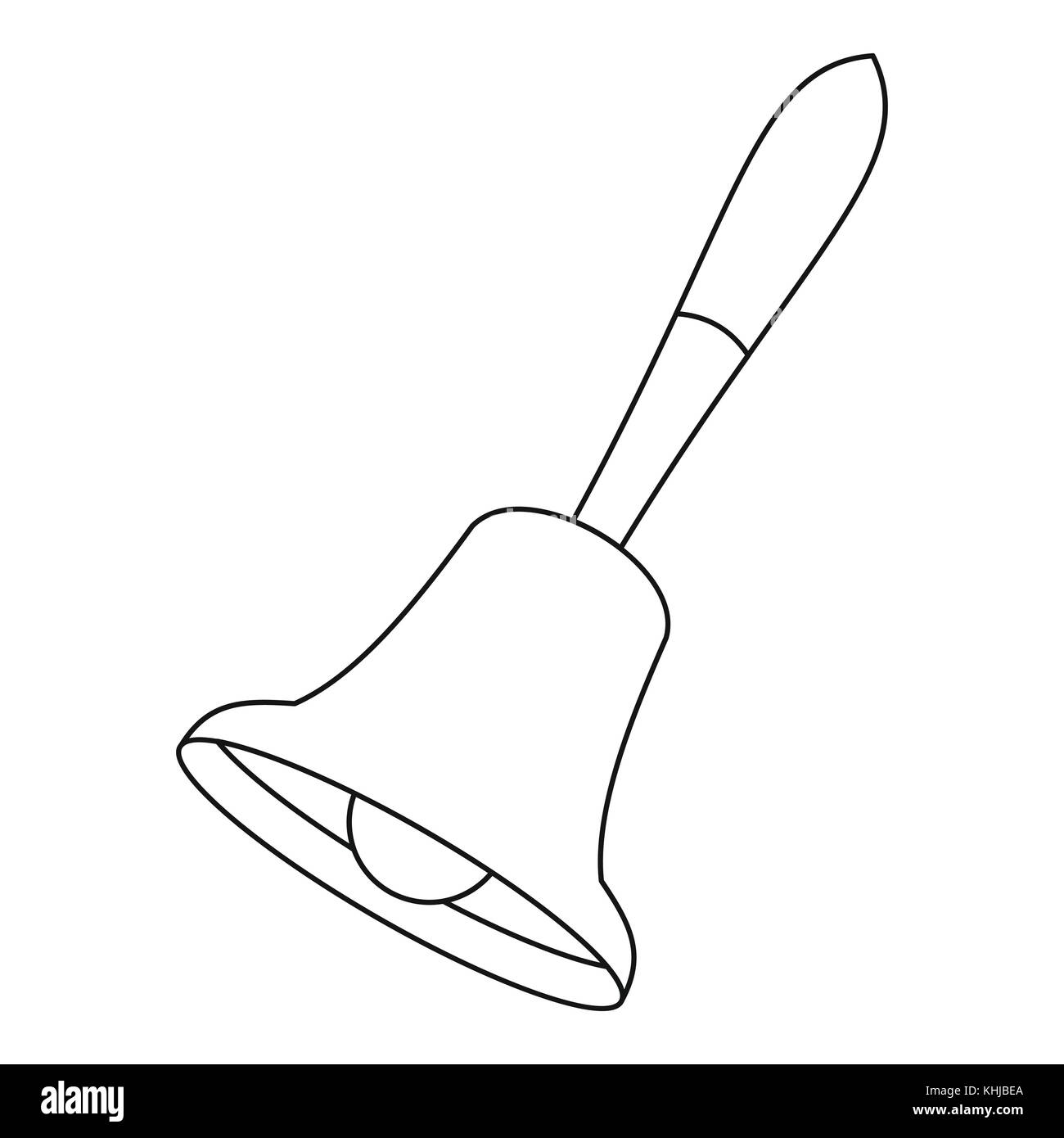 Bell icon, outline style Stock Vector Image & Art - Alamy