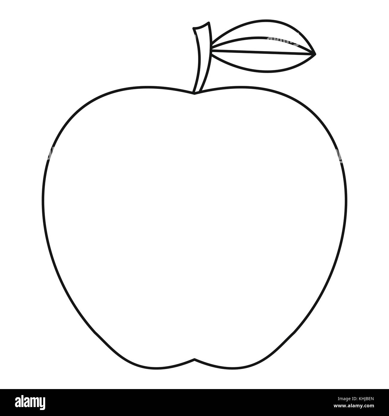 Apple icon, outline style Stock Vector Image & Art - Alamy