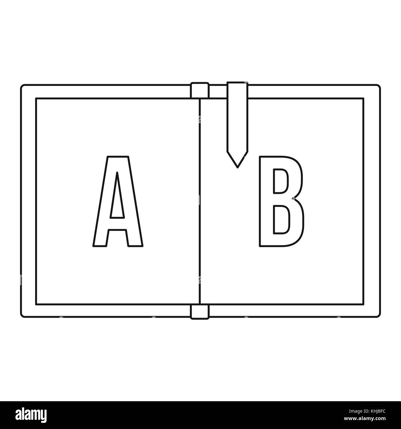 Children abc icon, outline style Stock Vector Image & Art - Alamy