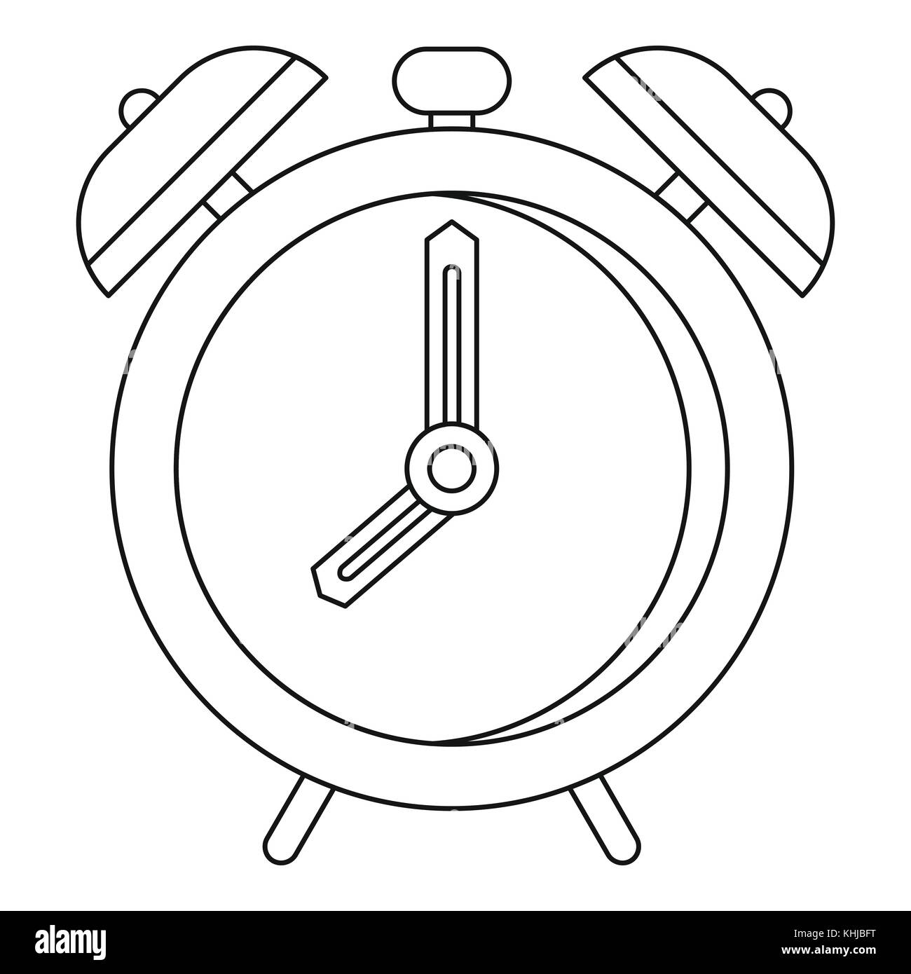 Alarm clock icon, outline style Stock Vector Image & Art - Alamy