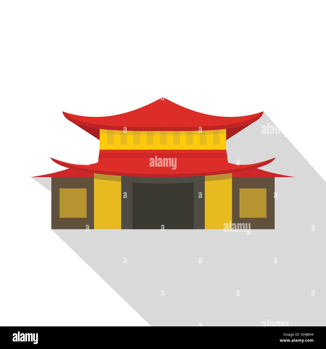 Chinese temple icon, flat style Stock Vector Image & Art - Alamy