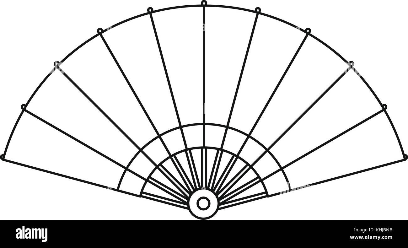 Fan icon, outline style Stock Vector Image & Art - Alamy