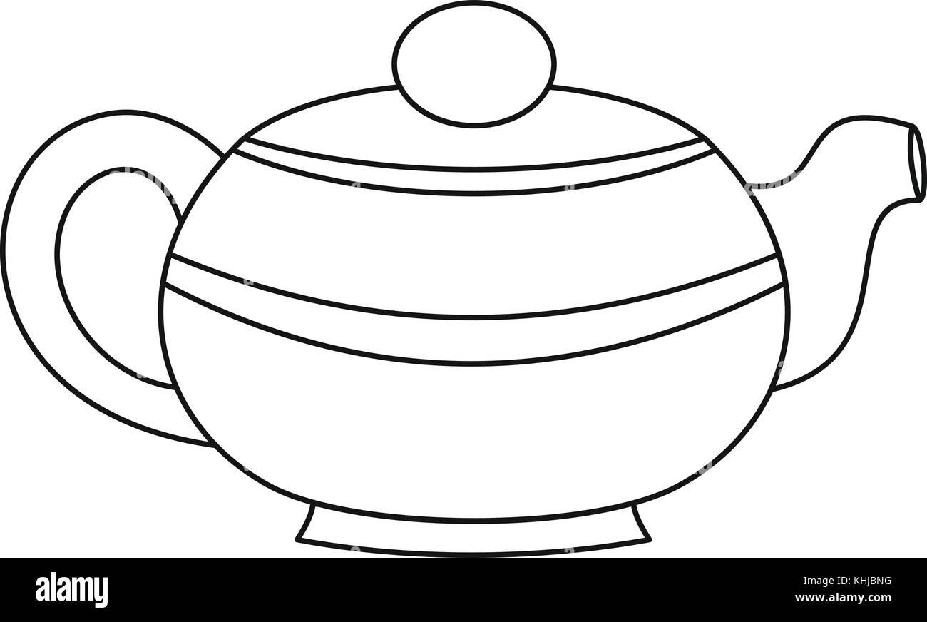 Teapot icon, outline style Stock Vector Image & Art - Alamy