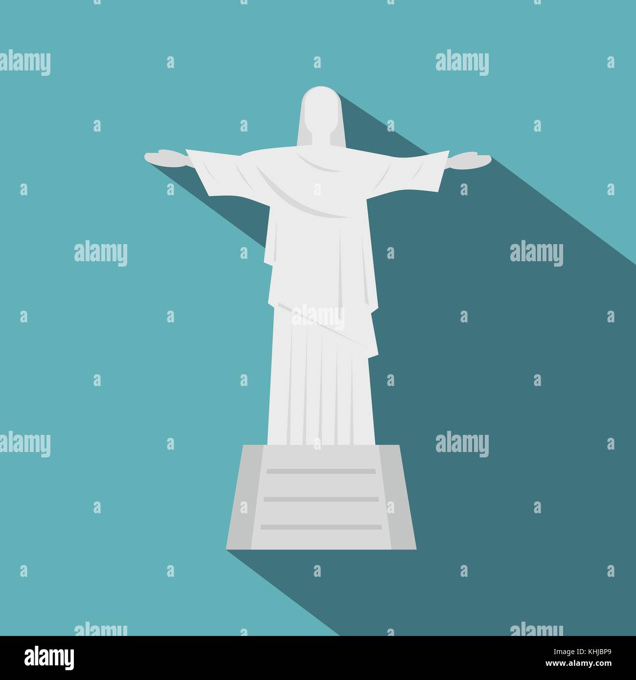 Brazil landscape christ the redeemer Stock Vector Images - Alamy