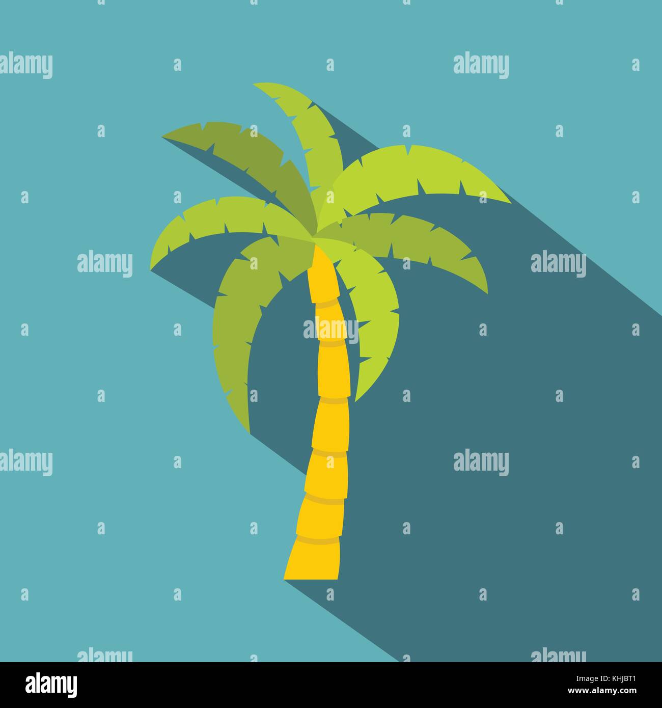 Green palm tree icon, flat style Stock Vector Image & Art - Alamy