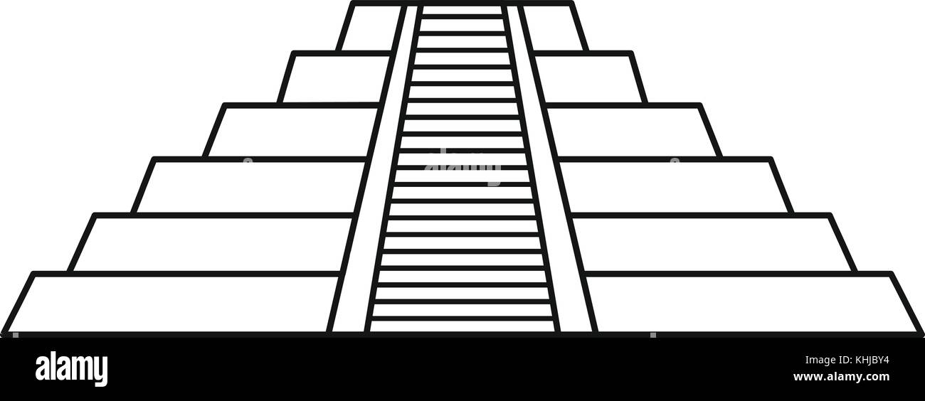 Ancient mayan pyramid kukulkan Black and White Stock Photos & Images ...