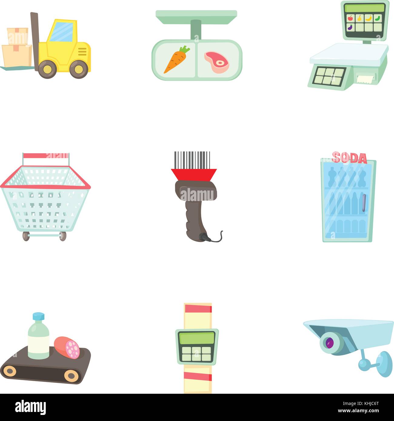 Shop icons set, cartoon style Stock Vector Image & Art - Alamy