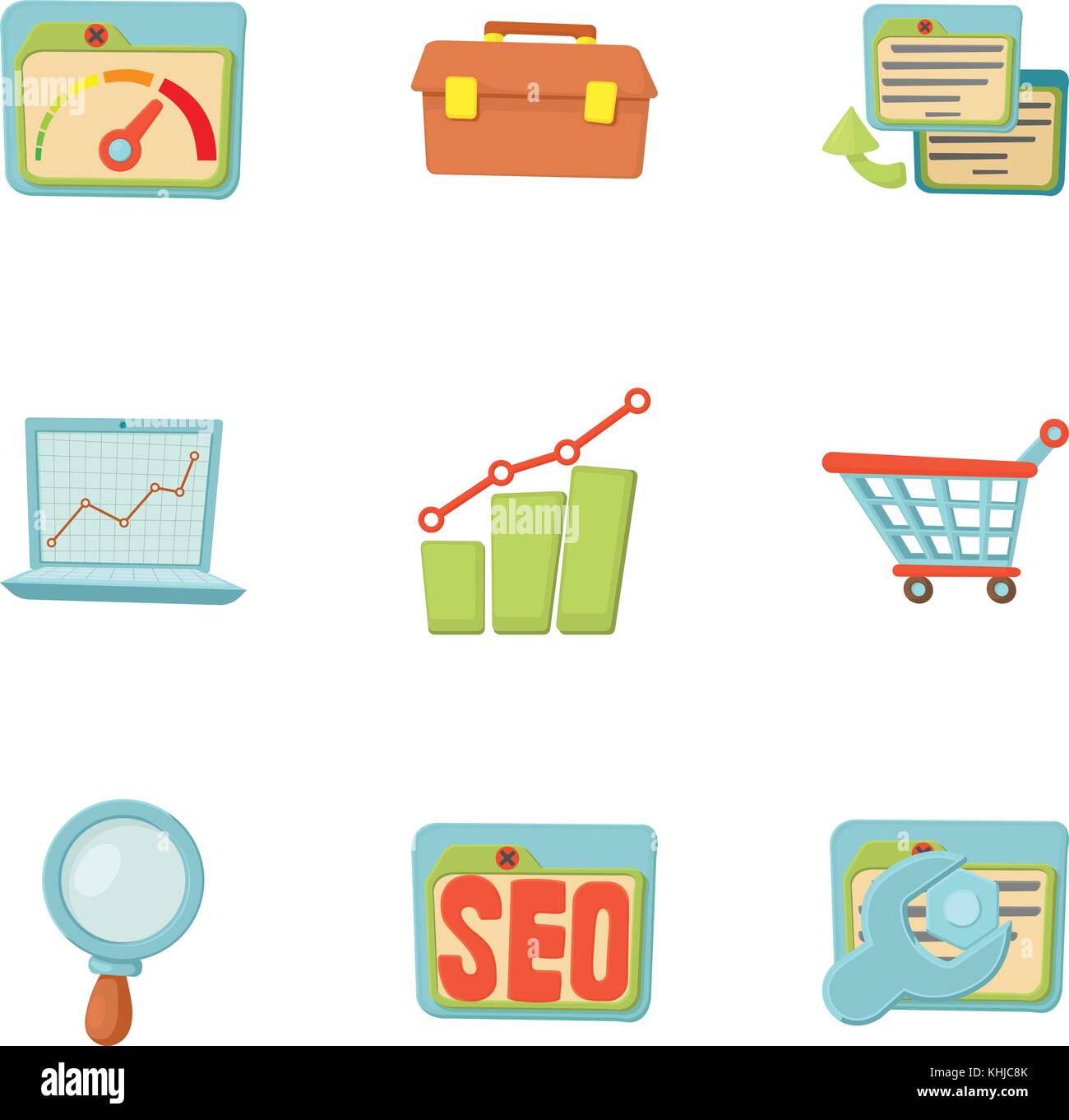 Promotion icons set, cartoon style Stock Vector Image & Art - Alamy