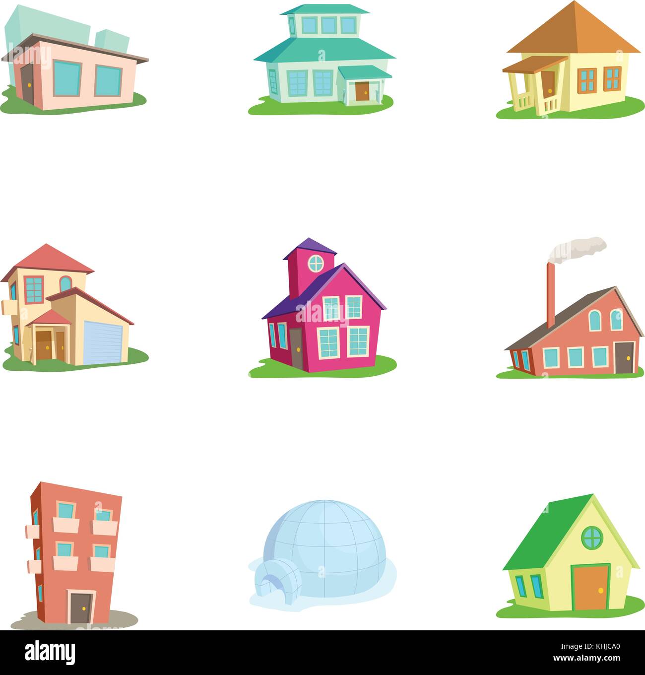 Two storey house icon icon cartoon hi-res stock photography and images ...