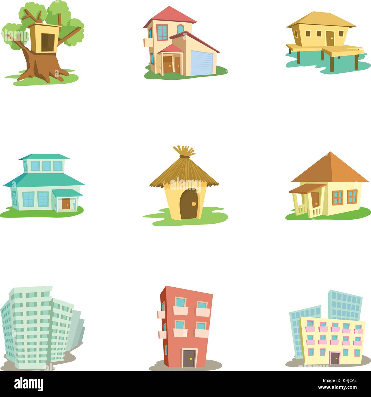 Two storey house icon icon cartoon hi-res stock photography and images ...