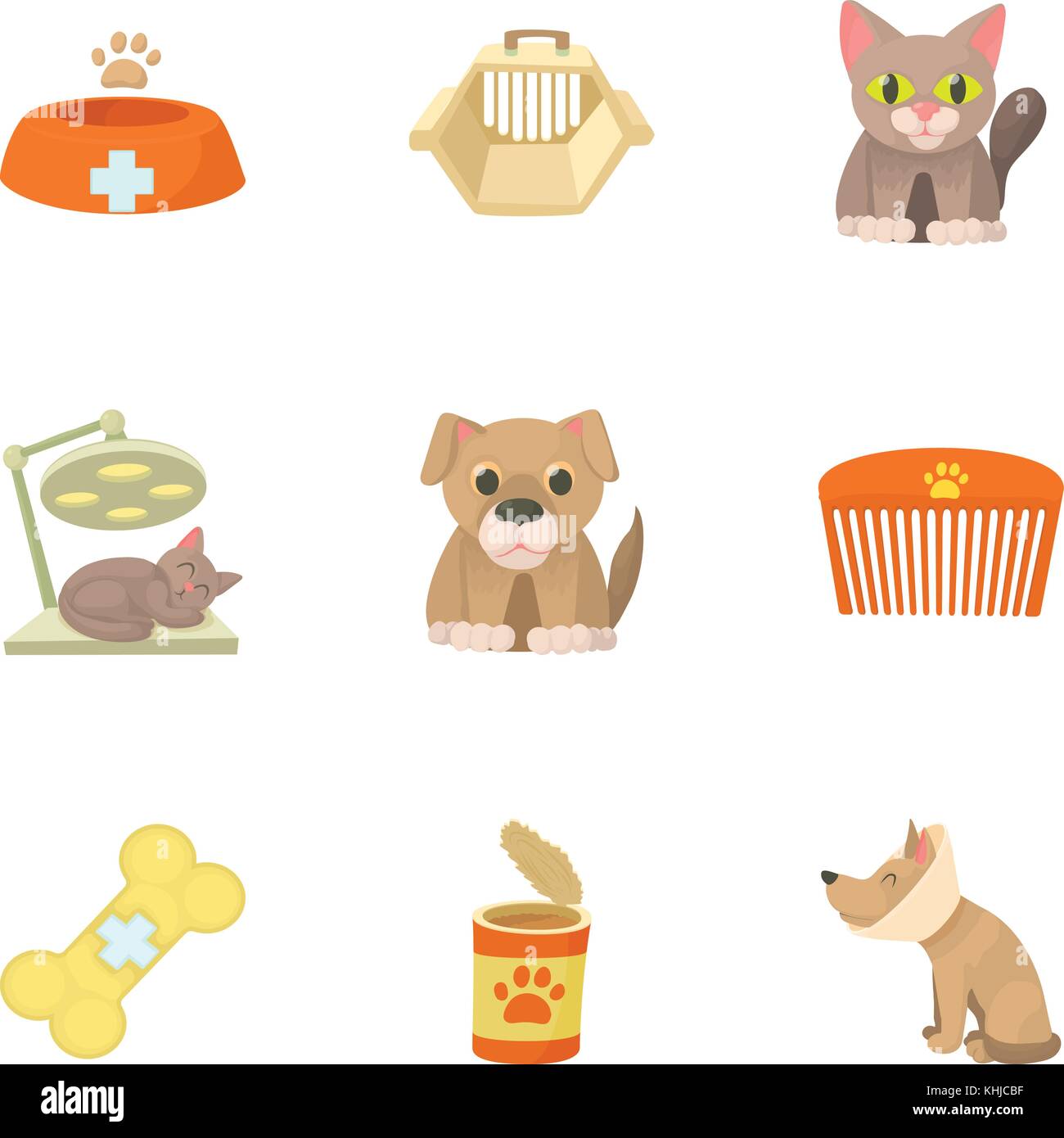 Veterinary things icons set, cartoon style Stock Vector Image & Art - Alamy
