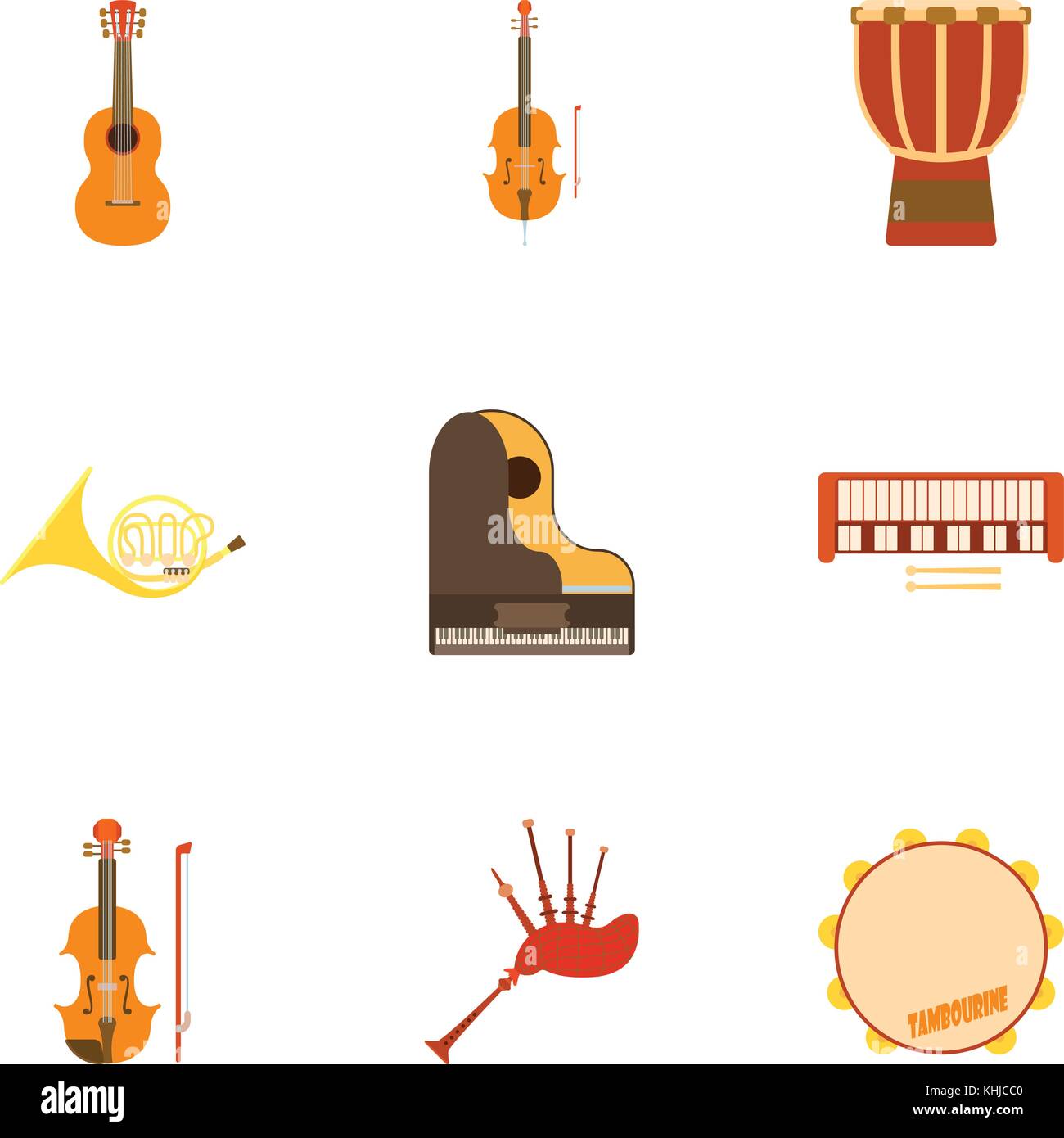 Tools for music icons set, flat style Stock Vector Image & Art - Alamy