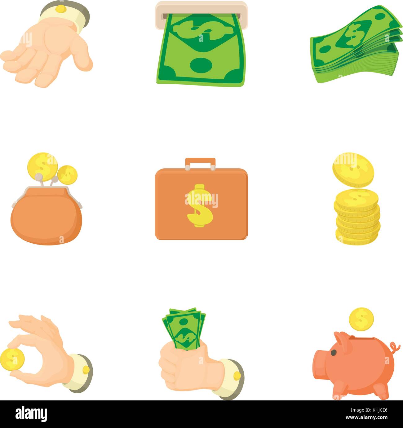 Money icons set, cartoon style Stock Vector Image & Art - Alamy