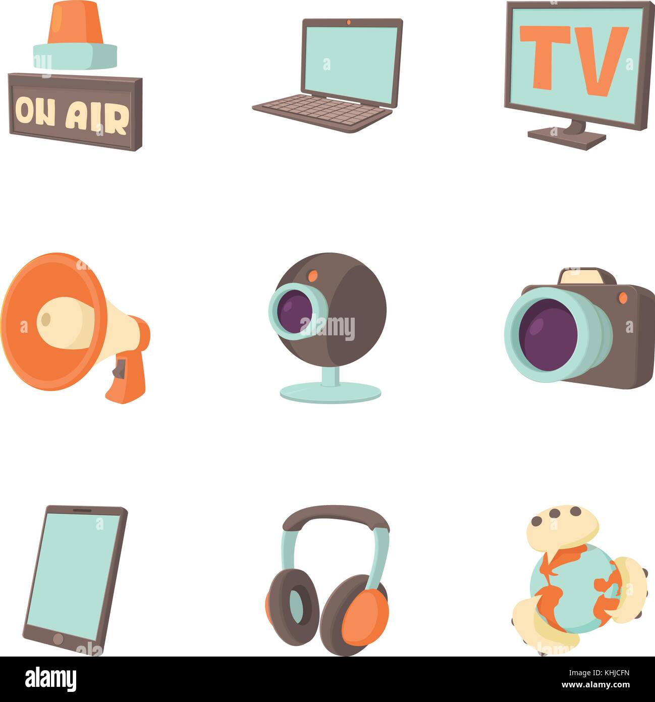 Tidings icons set, cartoon style Stock Vector Image & Art - Alamy