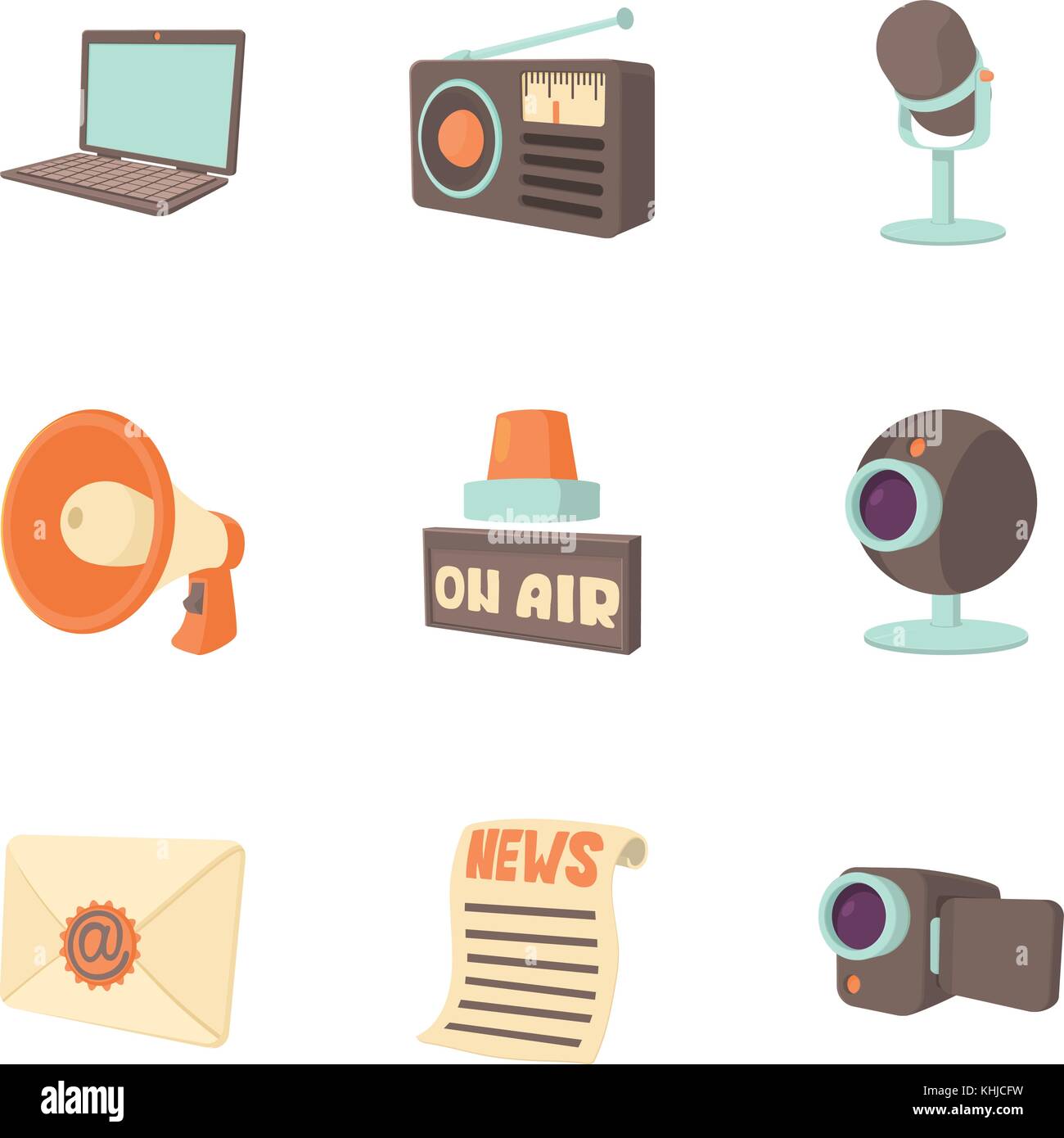 Messages icons set, cartoon style Stock Vector Image & Art - Alamy