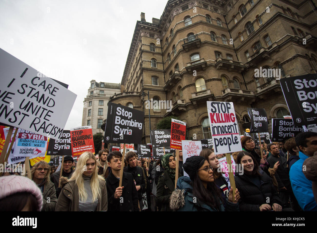 Don’t Bomb Syria! Thousands protest against proposed UK military action ...