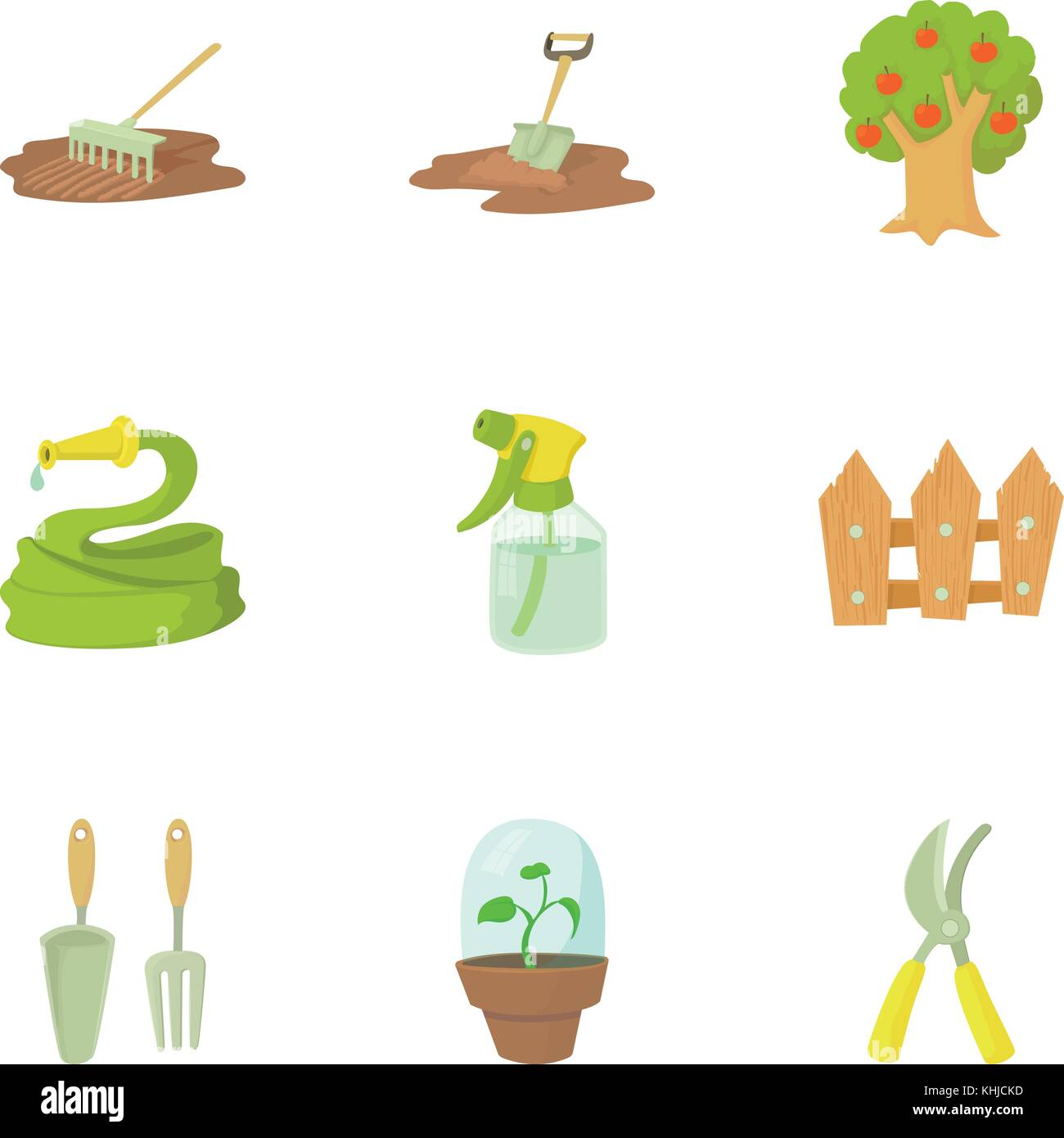 Garden icons set, cartoon style Stock Vector Image & Art - Alamy
