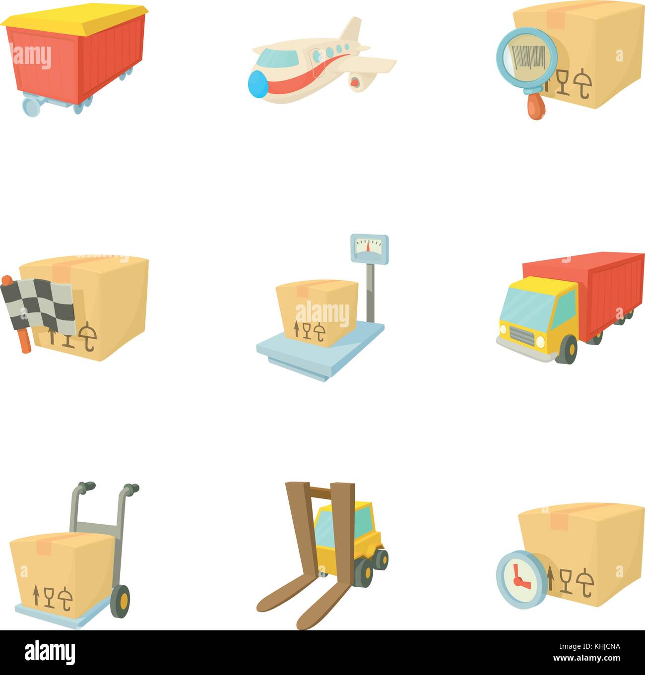 Transportation icons set, cartoon style Stock Vector Image & Art - Alamy