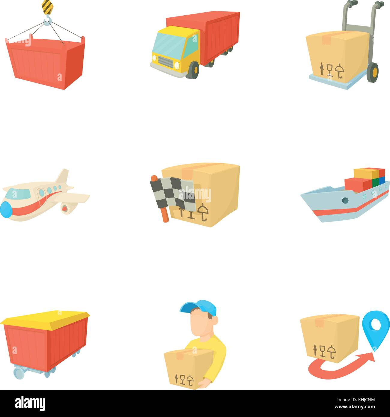 Shipment icons set, cartoon style Stock Vector Image & Art - Alamy