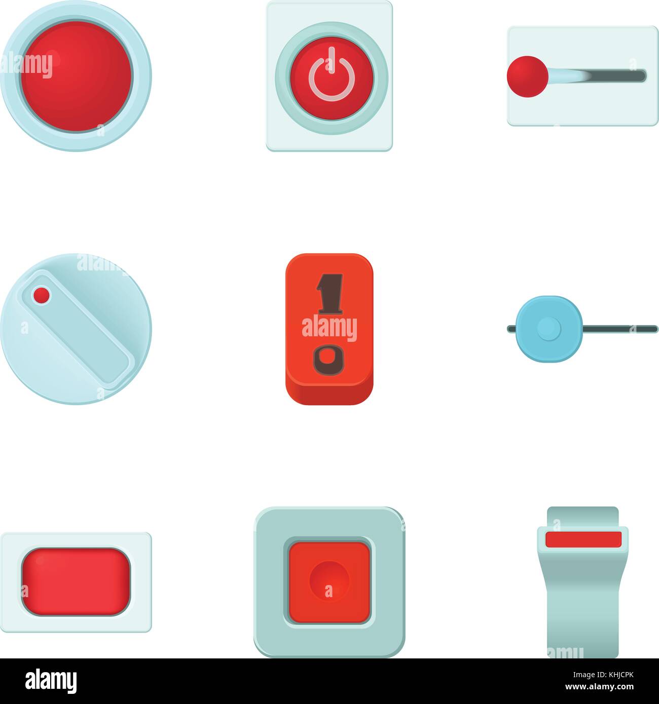 Online button icons set, cartoon style Stock Vector Image & Art - Alamy