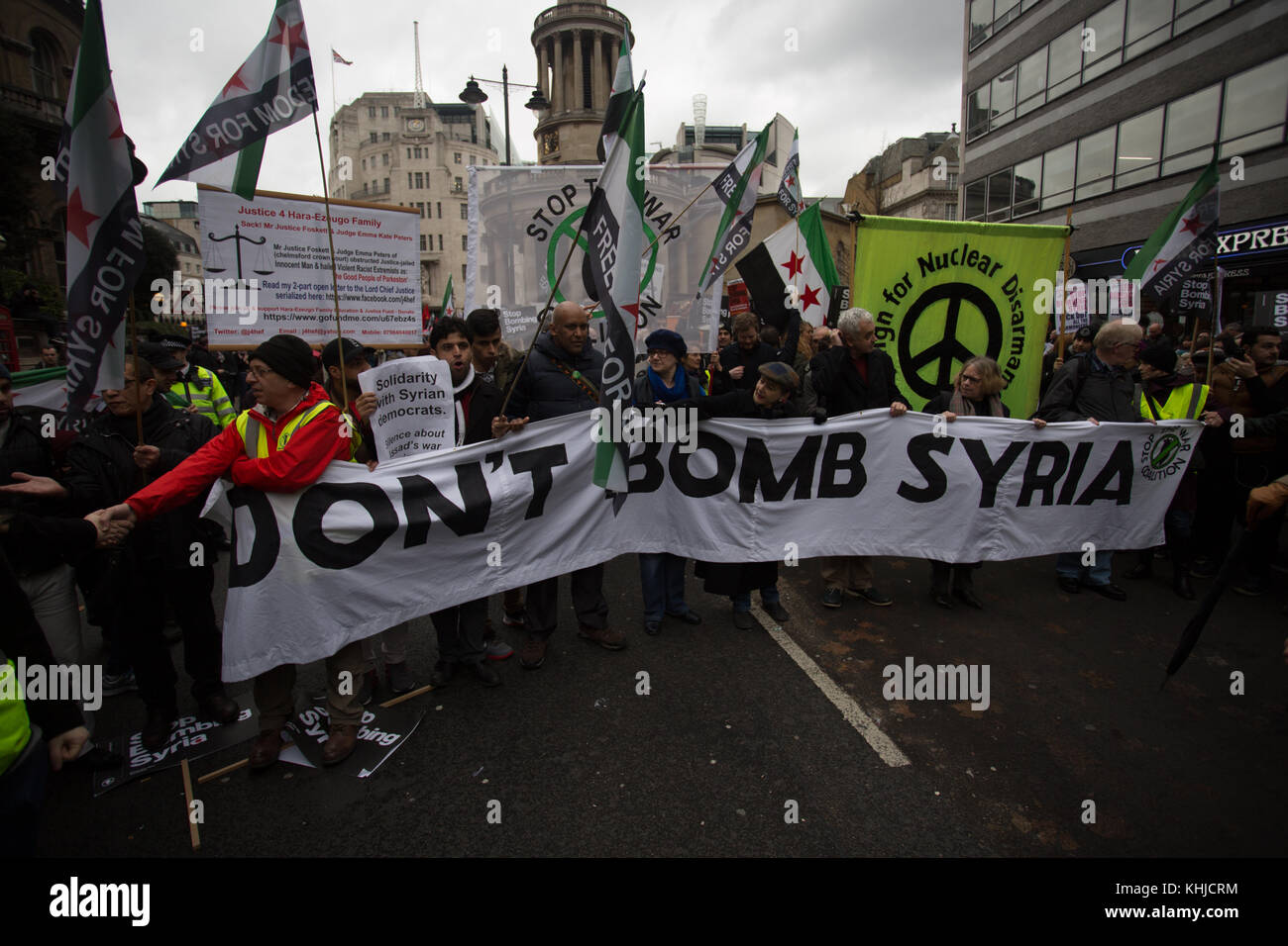 Don’t Bomb Syria! Thousands protest against proposed UK military action ...