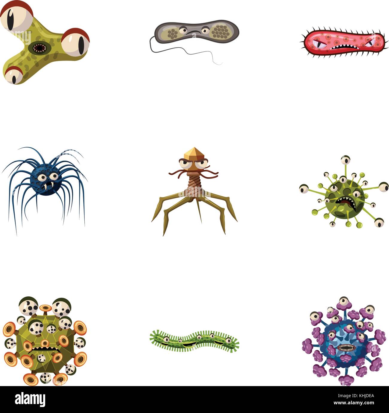 Viruses icons set, cartoon style Stock Vector Image & Art - Alamy
