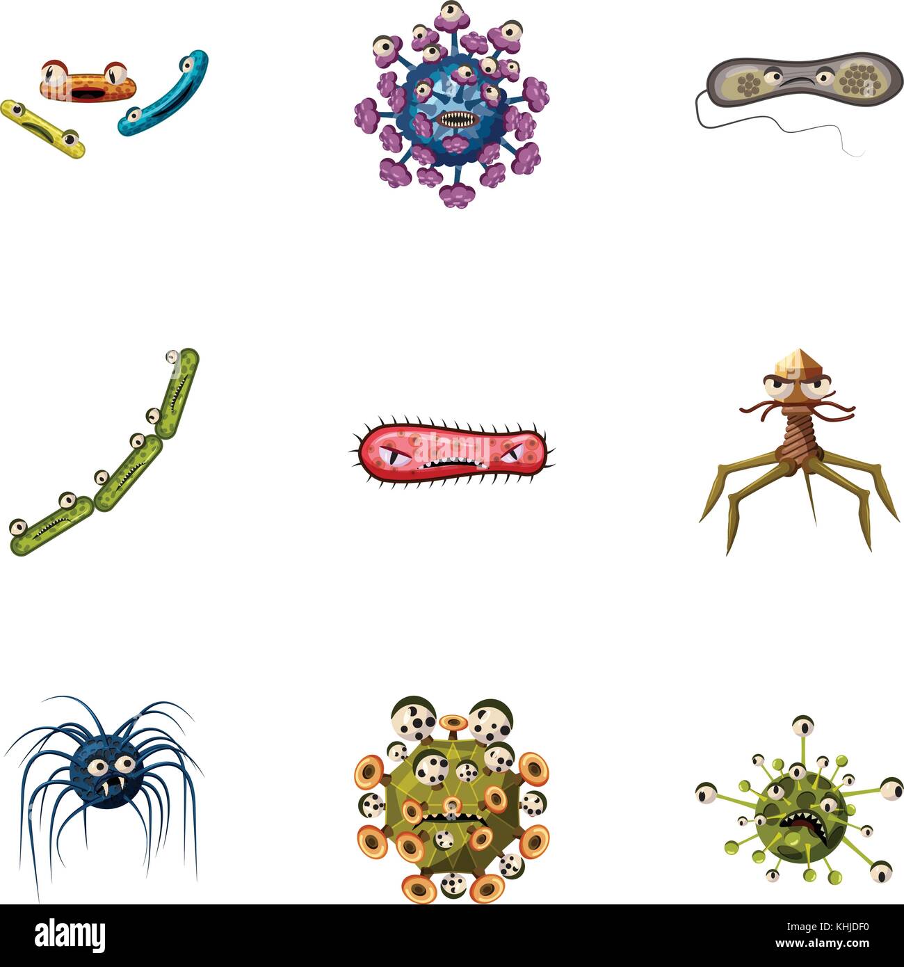 Disease icons set, cartoon style Stock Vector Image & Art - Alamy