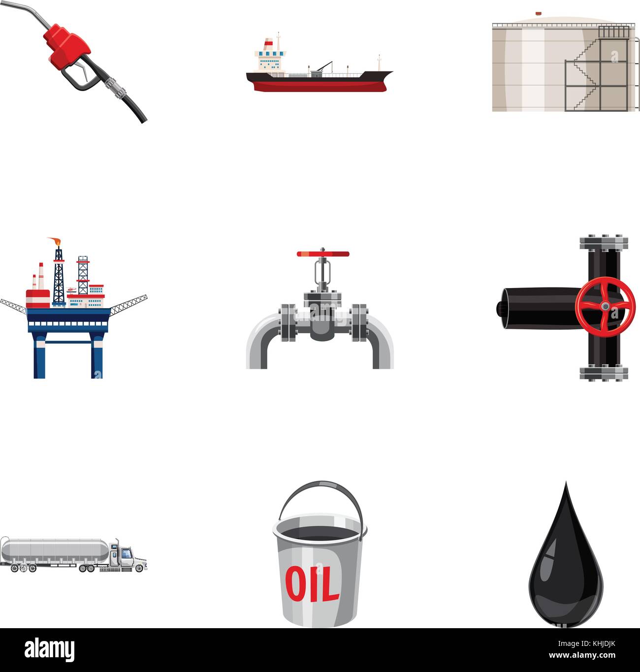 Petroleum icons set, cartoon style Stock Vector Image & Art - Alamy