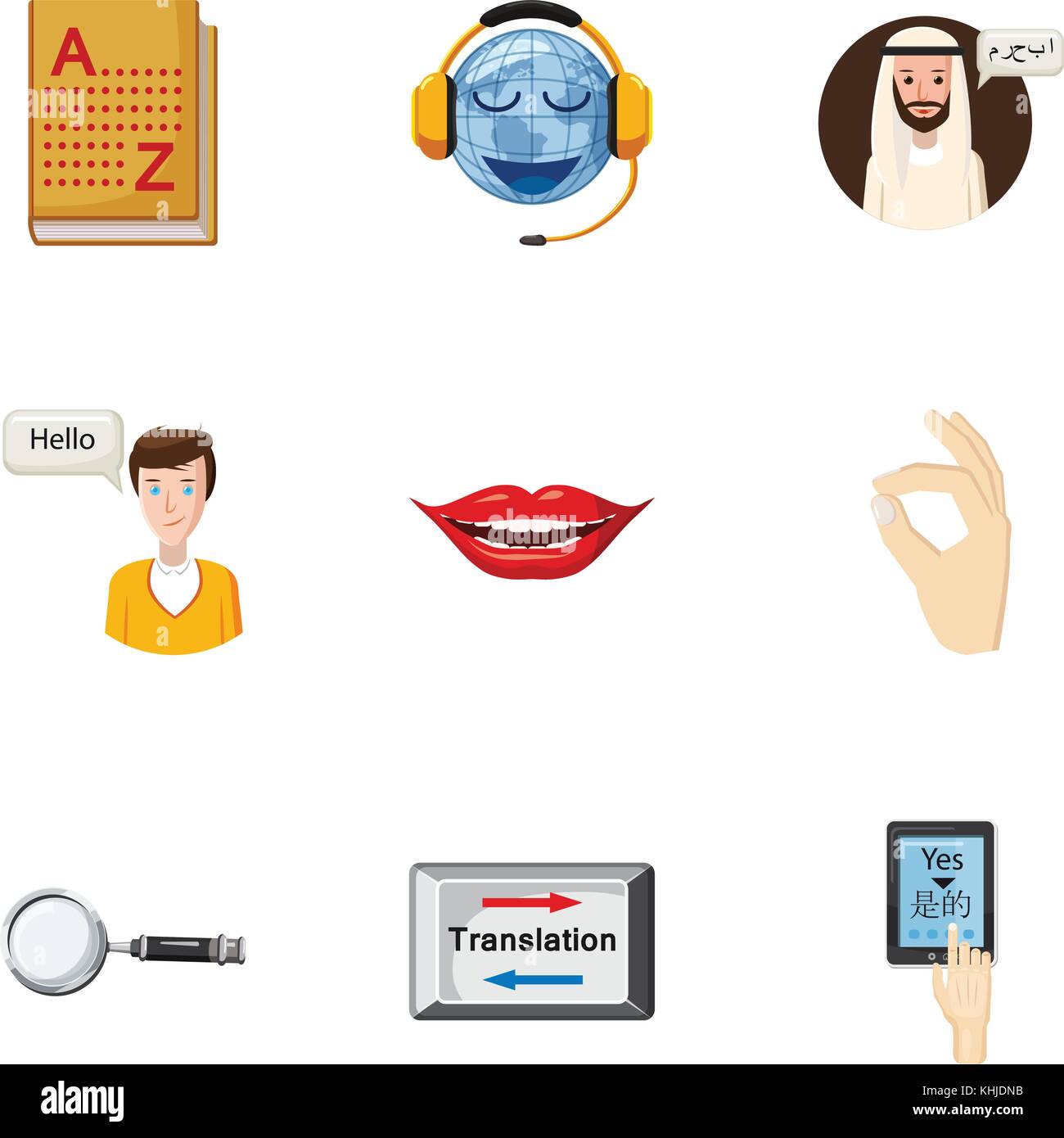 Gesture interpretation Stock Vector Images - Alamy